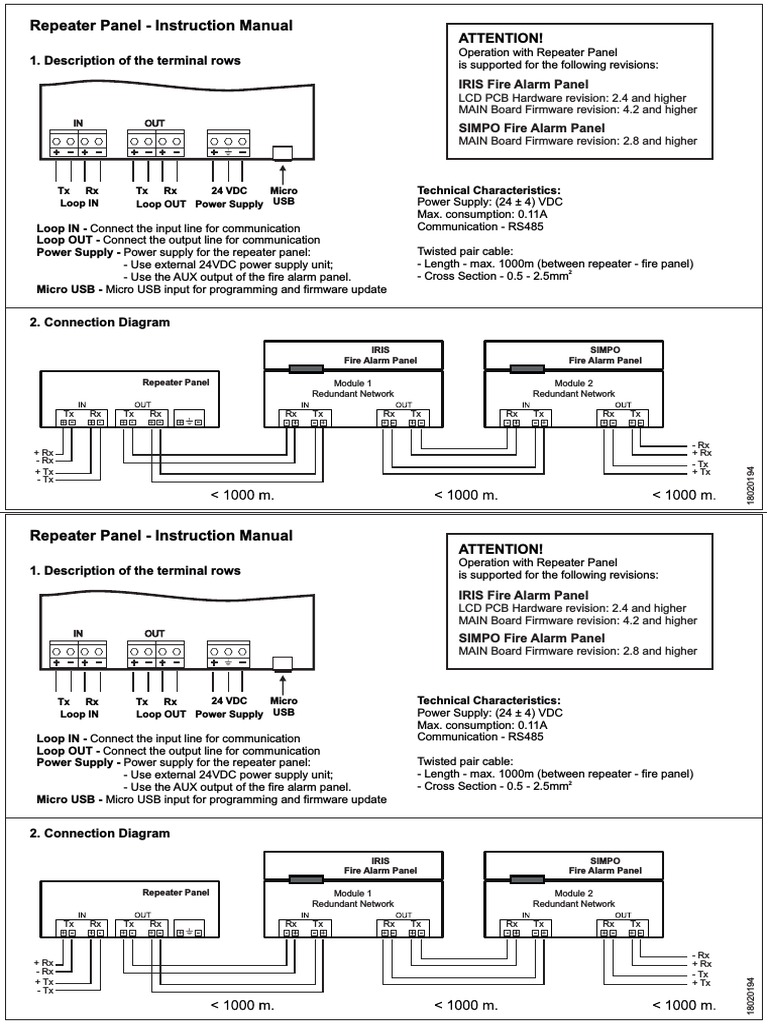 18020194-Connection Instruction Repeater Panel 092014 Multi | PDF | Usb ...