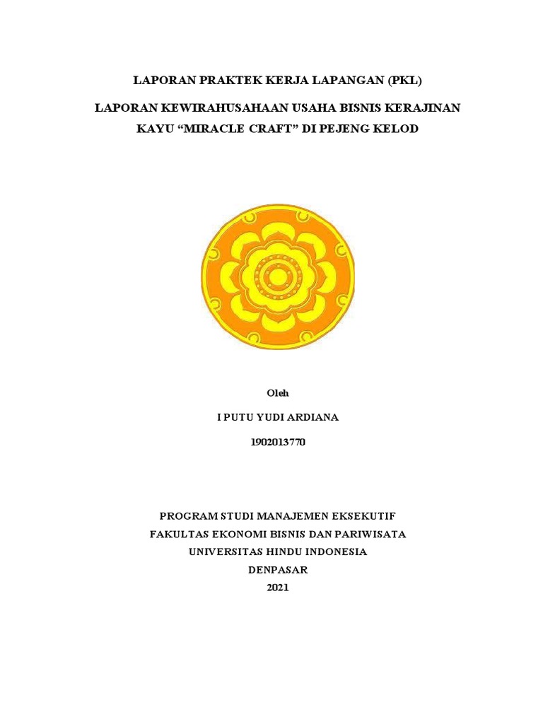 Laporan Praktek Kerja Lapangan | PDF Laporan Praktek Kerja Lapangan | PDF