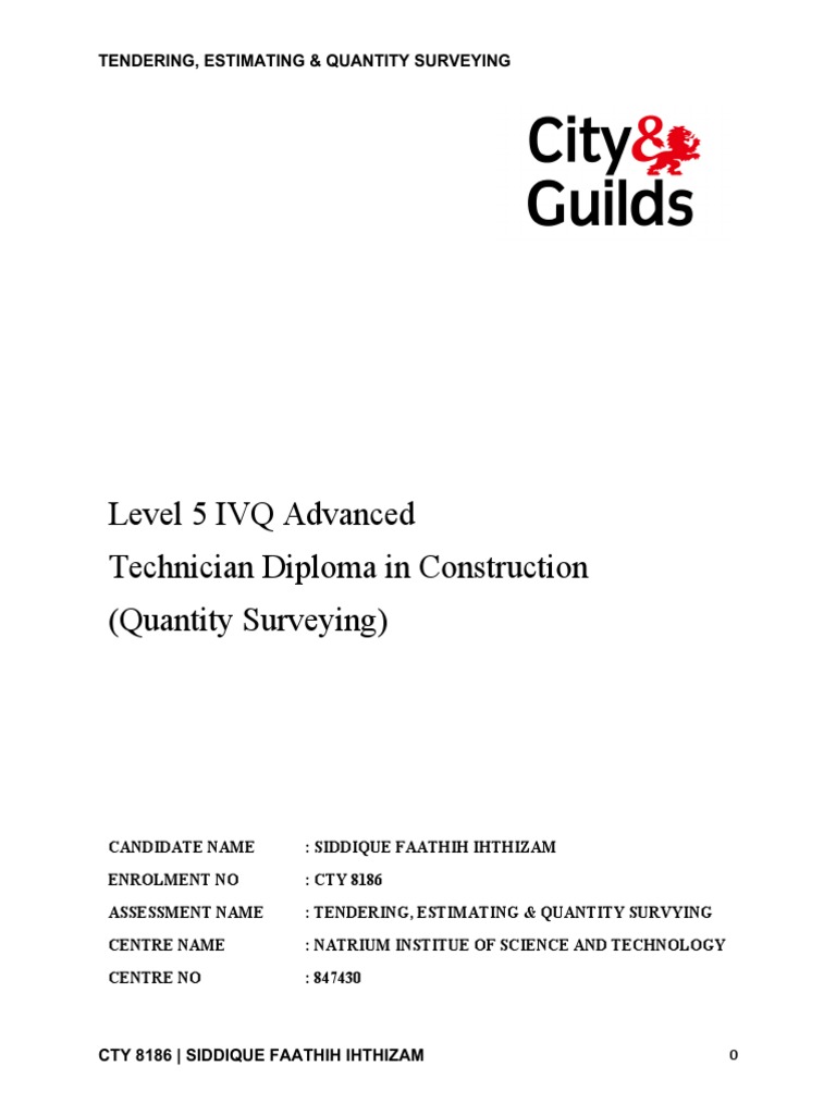 Tendering and Estimating | PDF | Procurement | Supply Chain