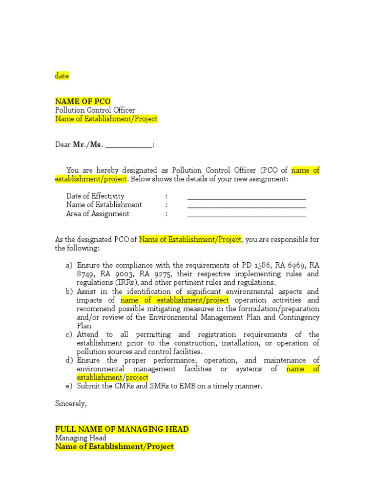 Annex D - Appointment Letter | PDF