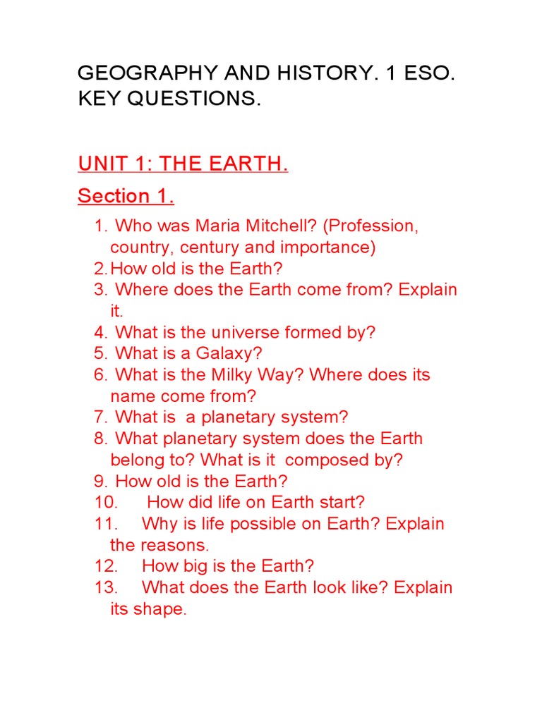 Understanding Earth's Movements and Features Through Key Geography Questions | PDF