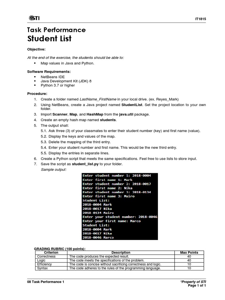 08 Task Performance 14 | PDF