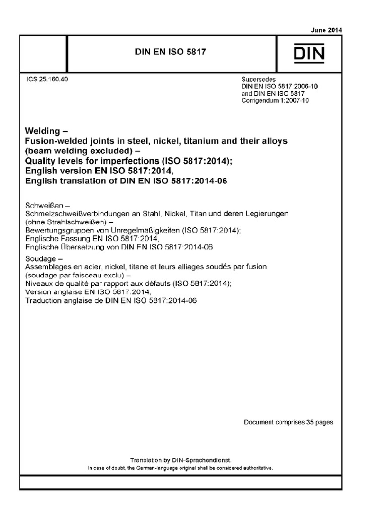 Iso 5817 | PDF