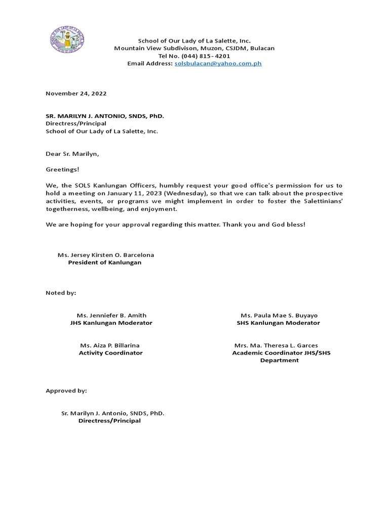 SSG Meeting Request | PDF | Social Science | Self-Improvement