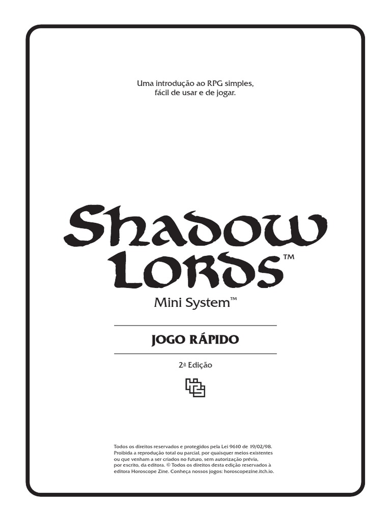 Shadowlords Mini System JOGO RAPIDO | PDF