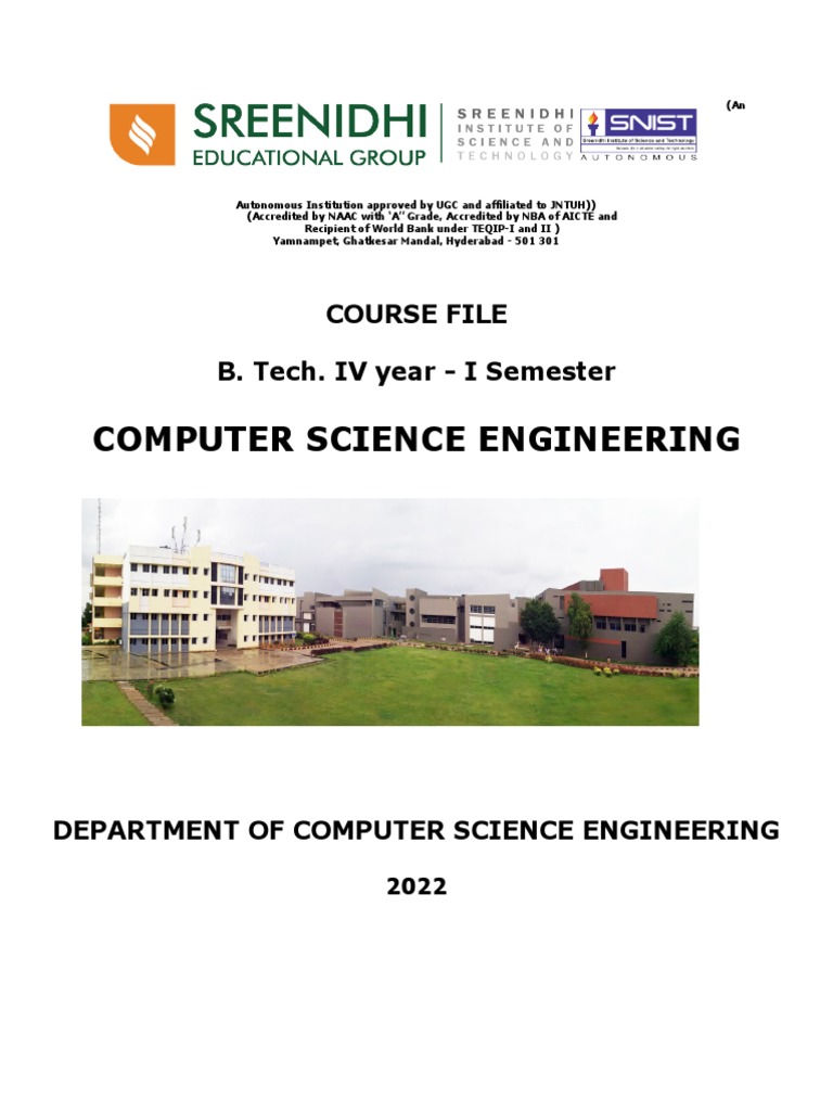 Cse IV I CF 109pages | PDF | Agile Software Development | Map Reduce