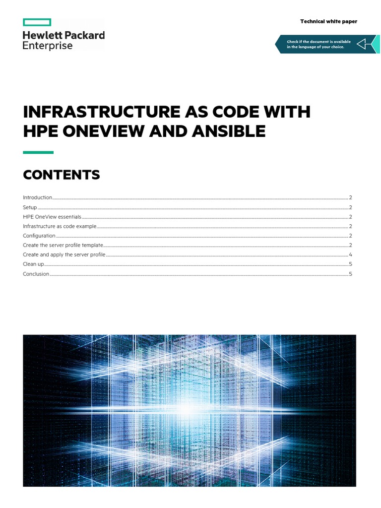 HPE TWP Infrastructure As Code With Ansible and OneView | PDF | Computers