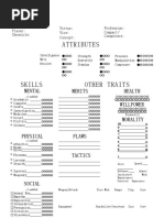 VTM V5 Sheets | PDF