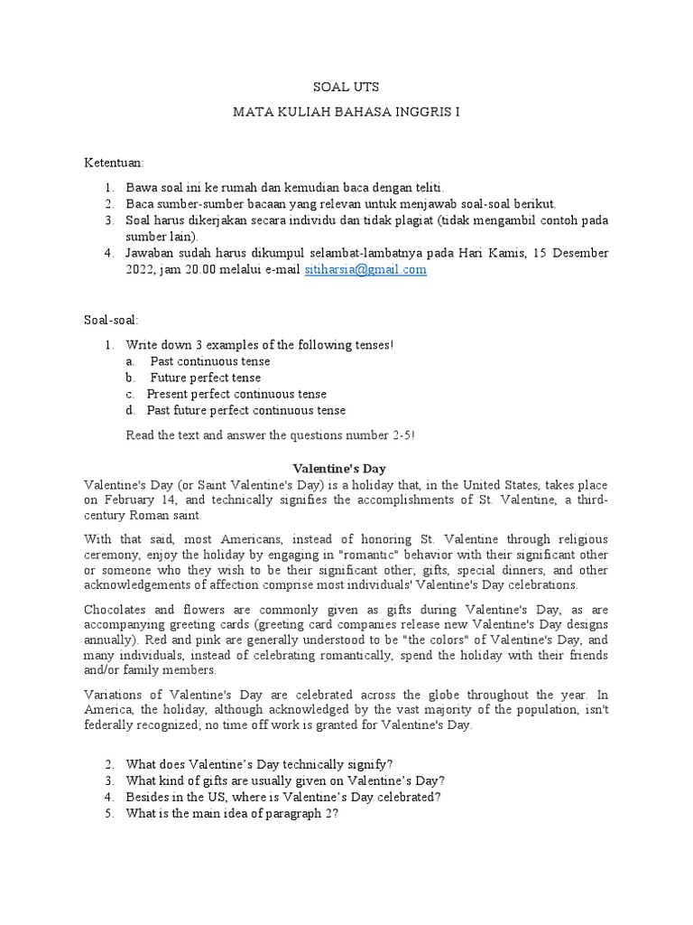 Soal UTS | PDF | Natural Environment | Climate Change