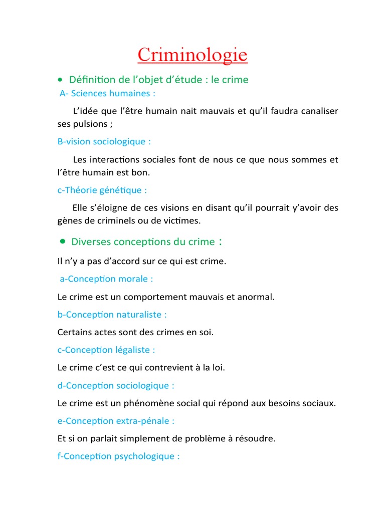 Comprendre la criminologie et ses théories | PDF | Paranoïa | Psychose