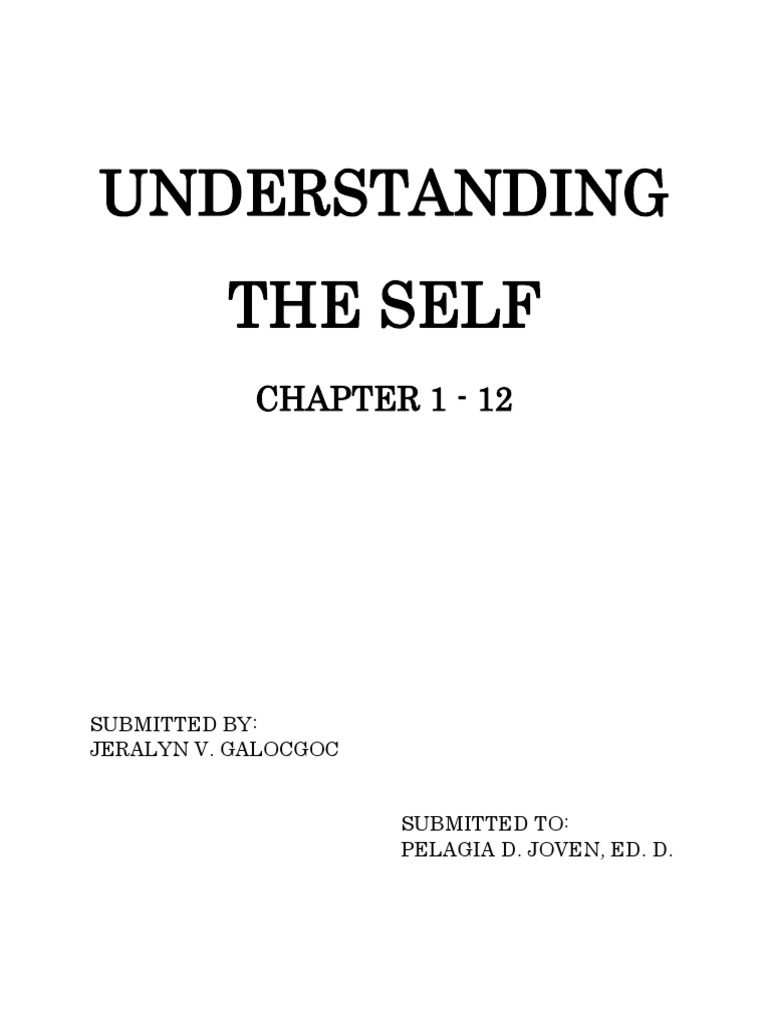 Understanding The Self | PDF | Self Esteem | Birth Control