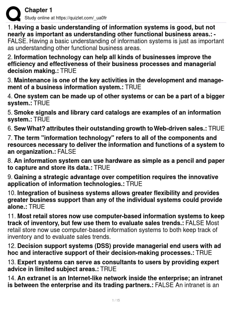 Tt Qns Ans Pdf Information System Strategic Management