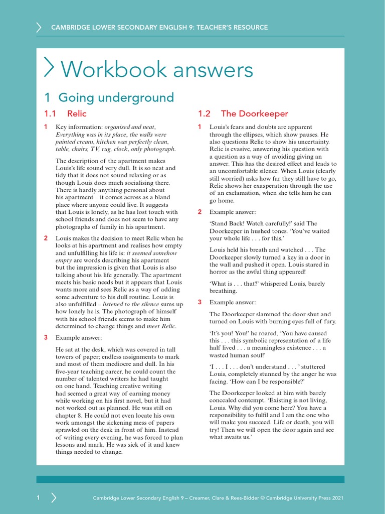 LS English 9 Workbook Answers | PDF