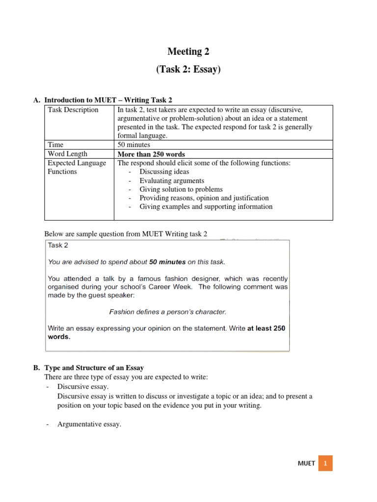 INTRODUCTION TO MUET-MEETING 3 Part 1 | PDF | Essays | Reason