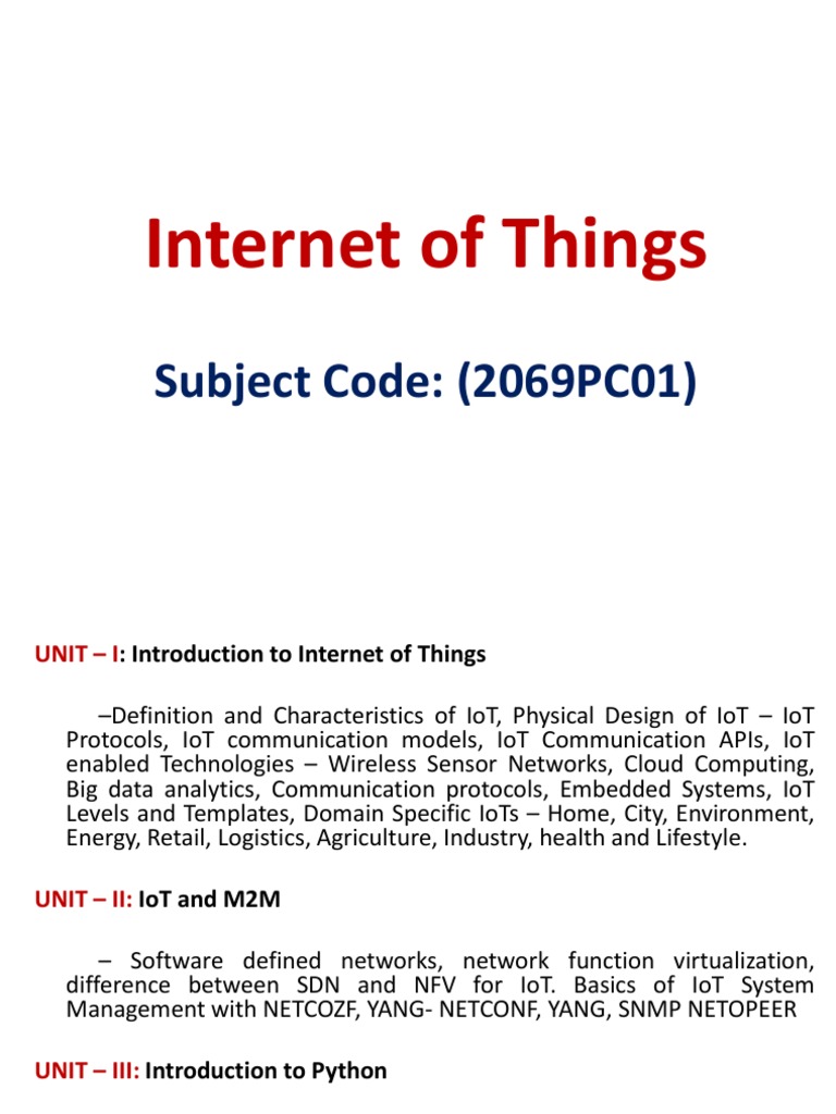 UNIT-1 IIoT | PDF | Internet Protocols | Internet Of Things