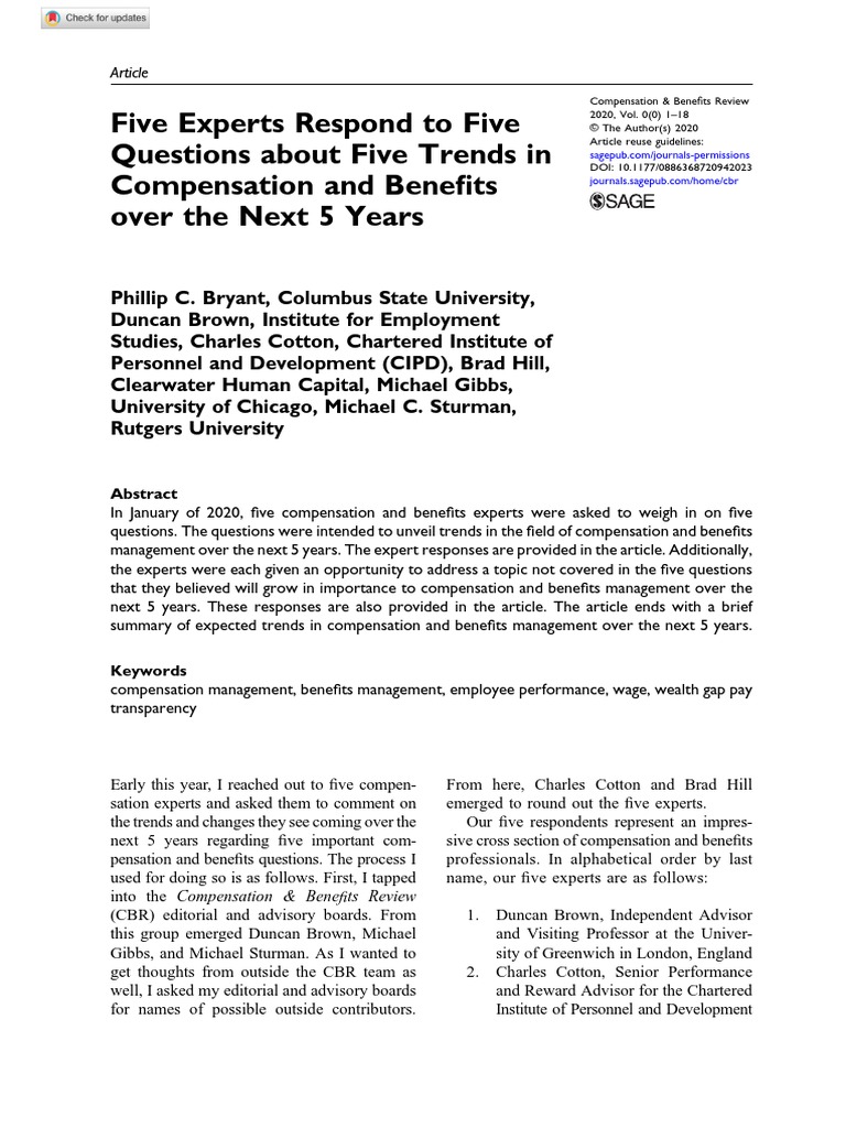 Five Experts Respond To Five Questions About Five Trends in ...