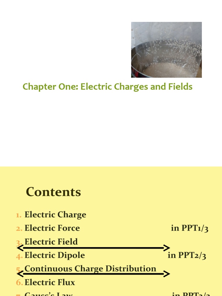 Electrostatics CH1 Part - 1 | PDF | Electric Charge | Electric Field