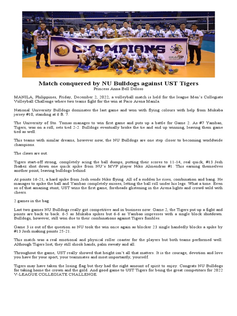 DSPC BNHS Sports Articles | PDF | Sports | Sports Competitions