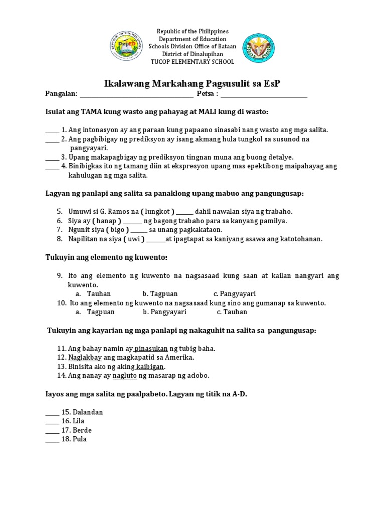 Second Periodical Test MTB III | PDF