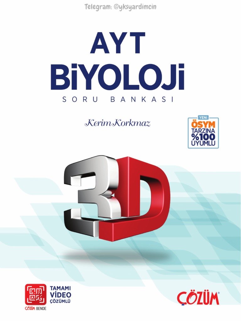 3D Yayınları - AYT Biyoloji - Soru Bankası | PDF