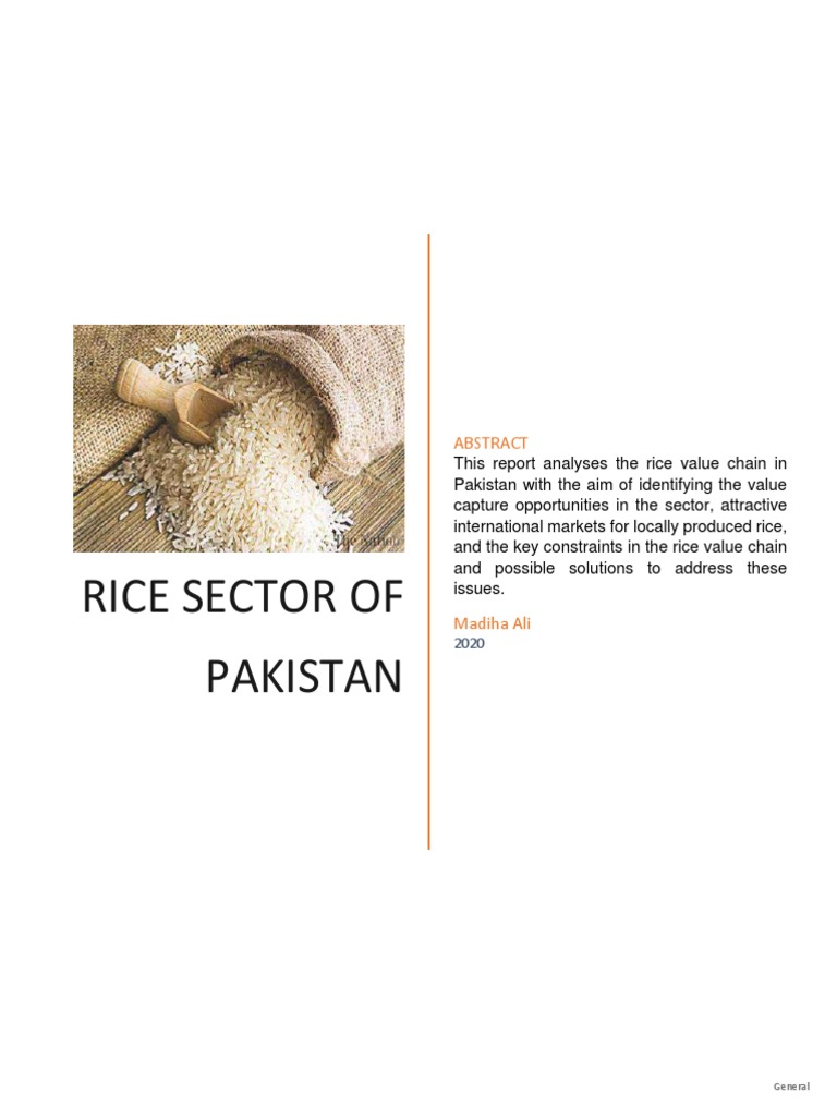1.2 Pakistan Rice Sector Report 2020 | PDF | Rice | Pakistan