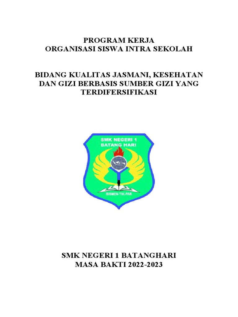 Program Kerja Osis SMK 1 | PDF