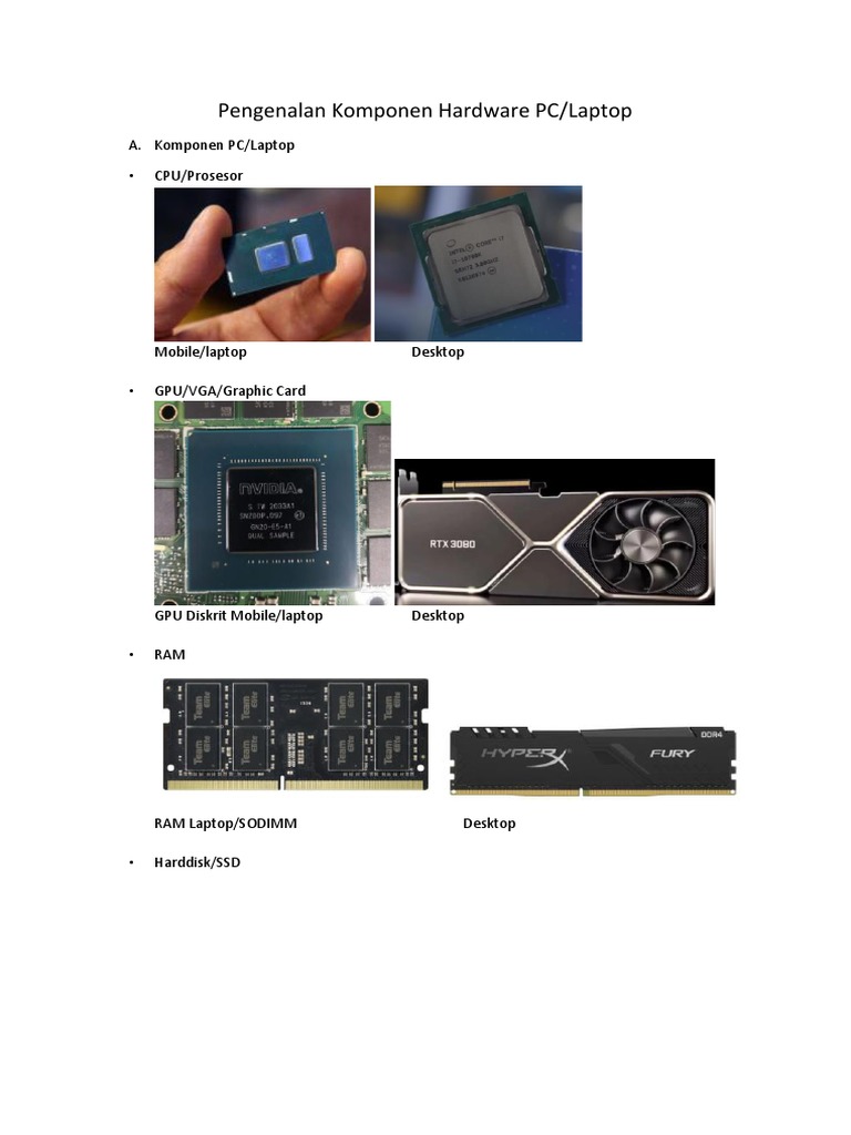 Pengenalan Komponen Hardware PC | PDF | Komputer