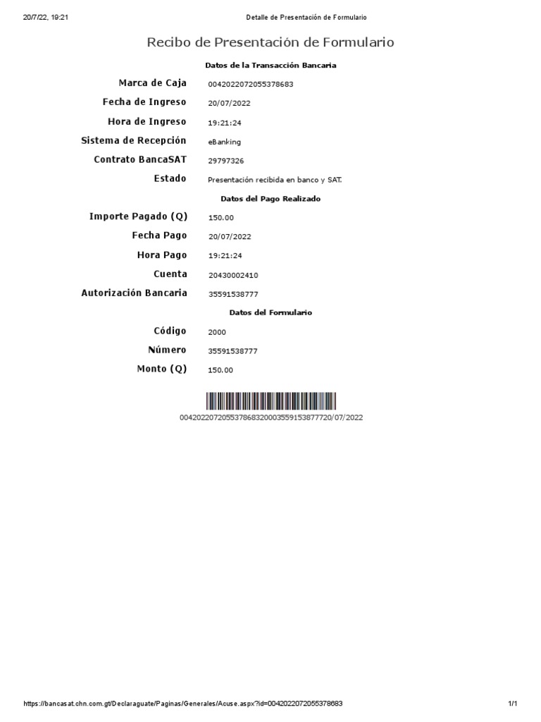 Presentación de Formulario Declaraguate 3 | PDF