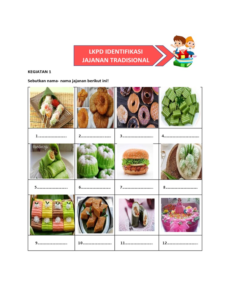 LKPD Identifikasi Jajanan | PDF