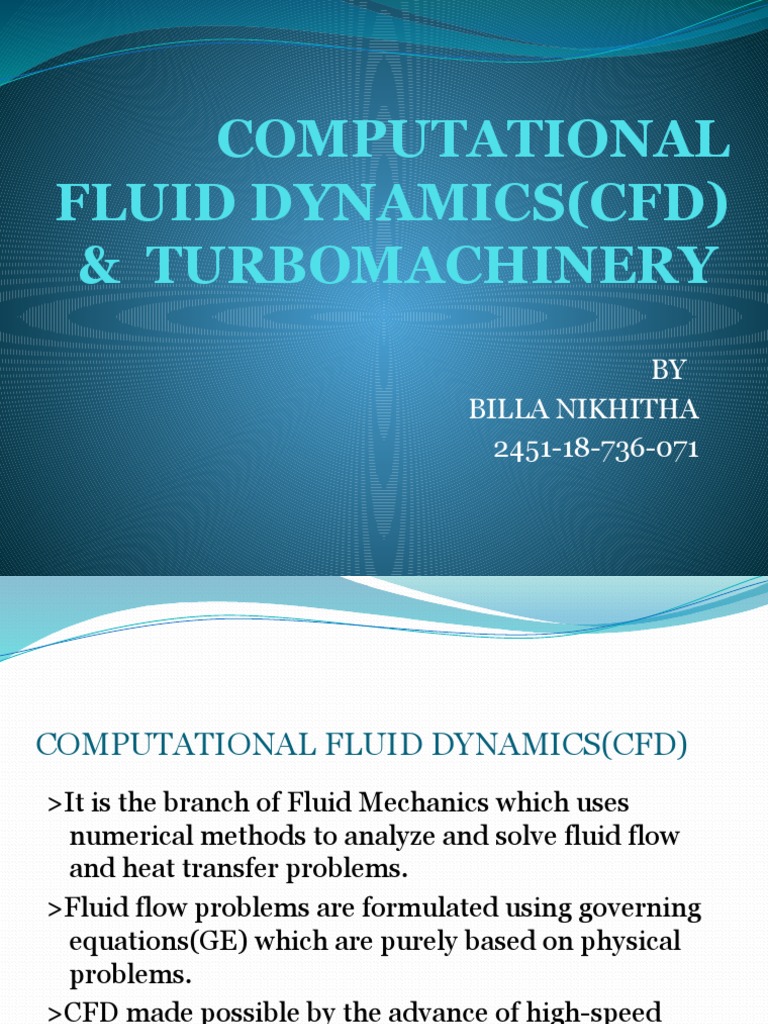 CFD Applications in Turbomachinery | PDF | Computational Fluid Dynamics ...