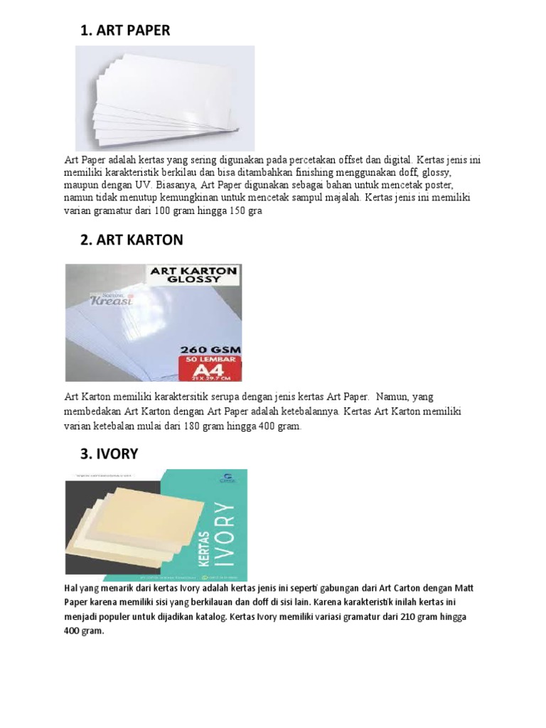 Macam Macam Kertas | PDF