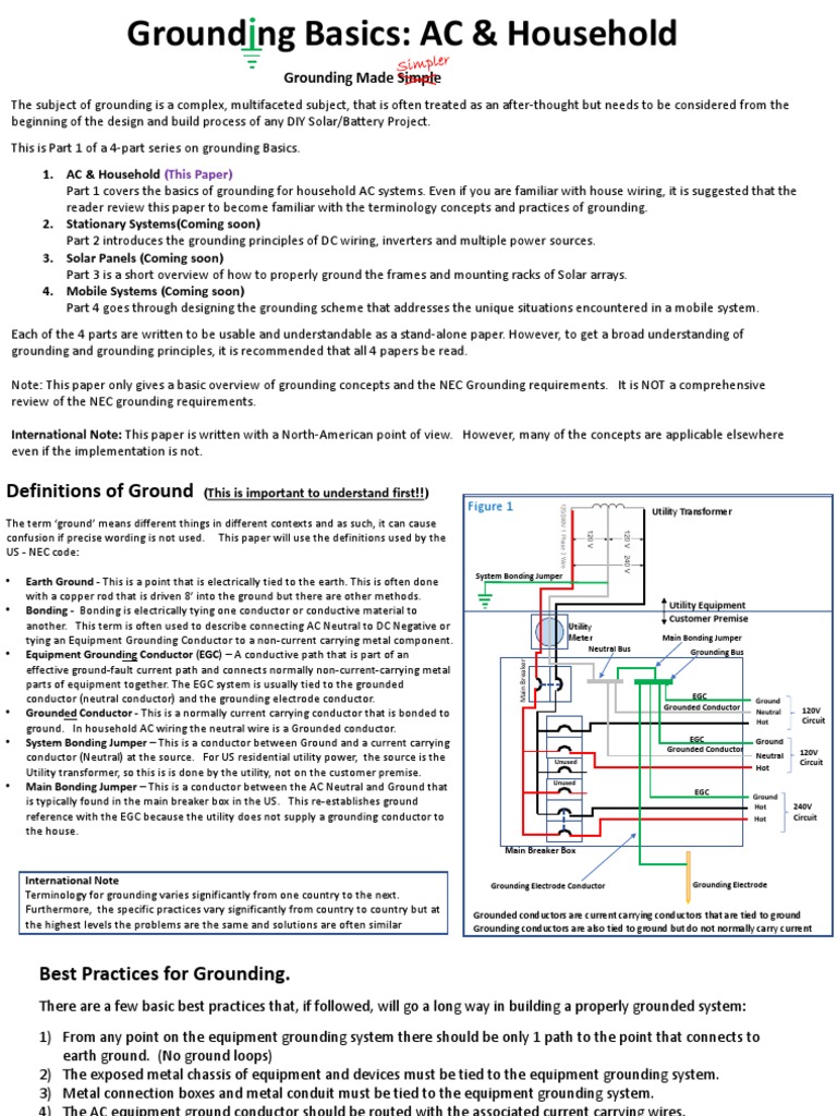 Grounding Basics 1 - AC Grounding | PDF | Mains Electricity ...