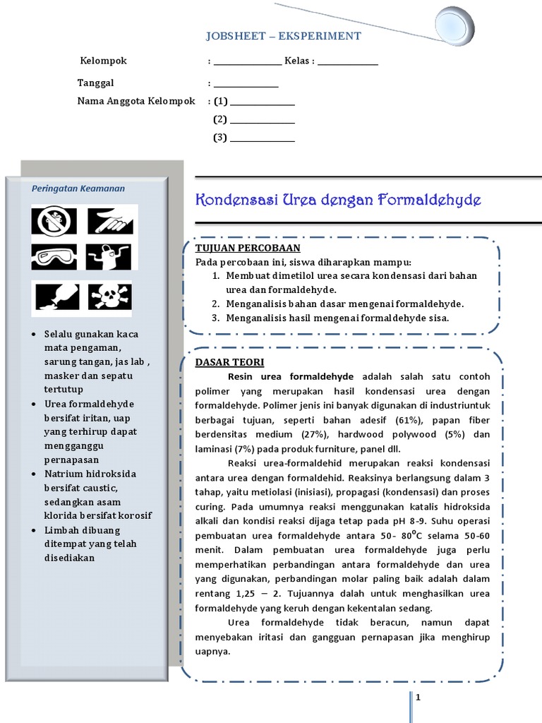 LKPD Urea Formaldehyde | PDF