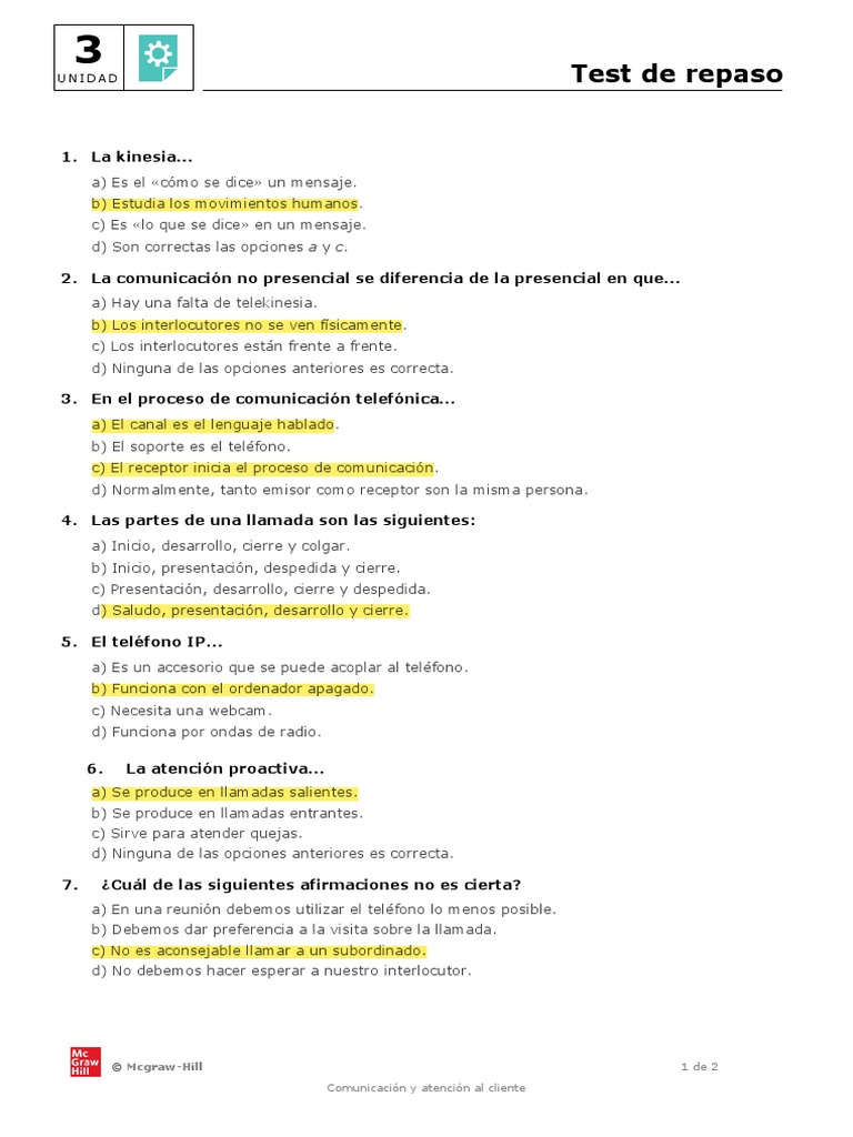 Test de Repaso Tema 3 | PDF | Comunicación | Telecomunicaciones