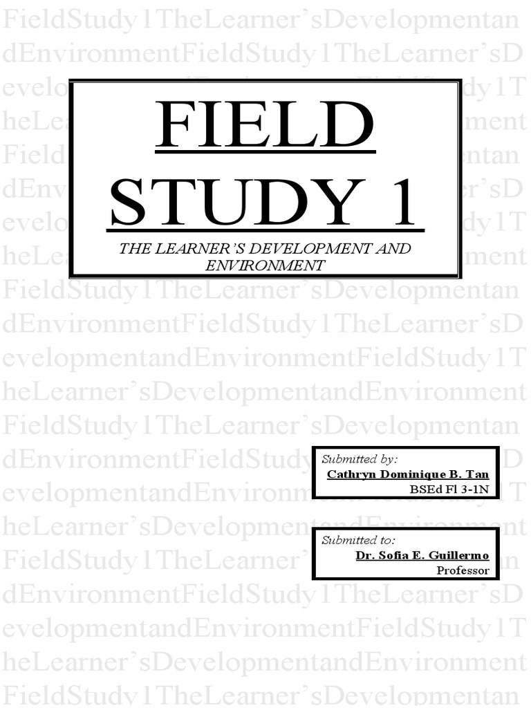Field Study 1 | PDF | Classroom | Learning Field Study 1 | PDF | Classroom | Learning