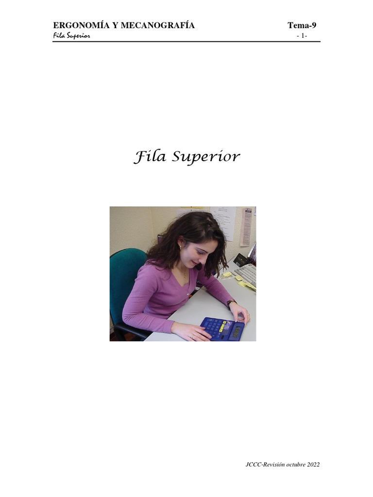 Teclados Tema 9 Fila Superior | PDF | Mano | Teclado