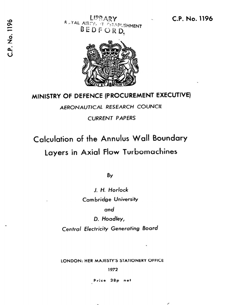 Calculation of The Annulus Wall Boundary Layers in Axial Flow ...