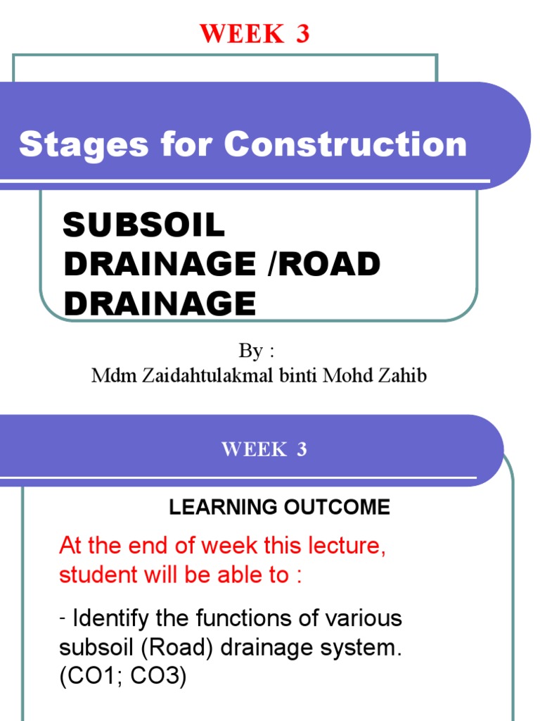 3B Subsoil Drainage | PDF | Drainage | Road