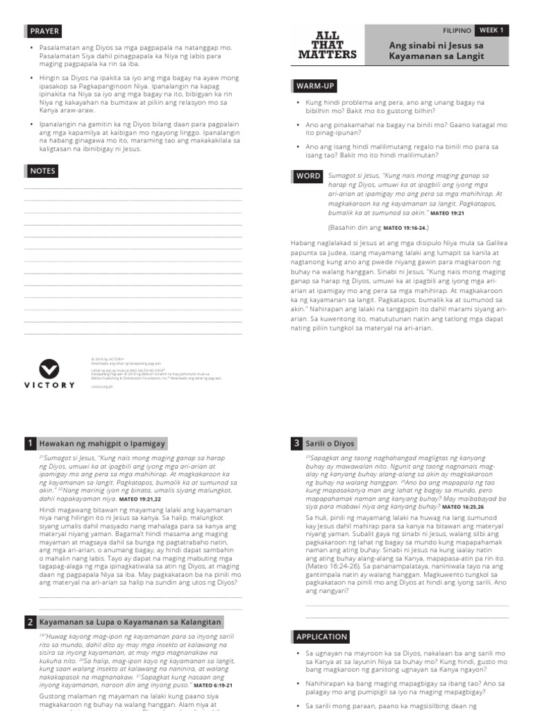 Finance Series WK 01 Filipino 03 | PDF