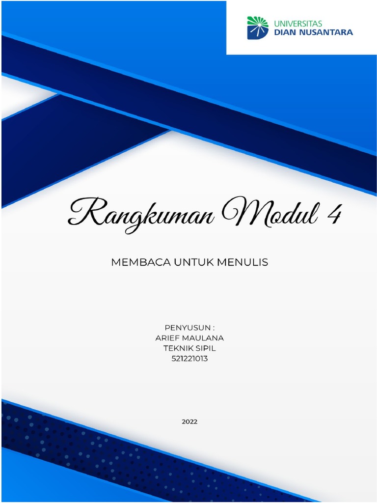 Rangkuman Modul 4 Arief Maulana | PDF