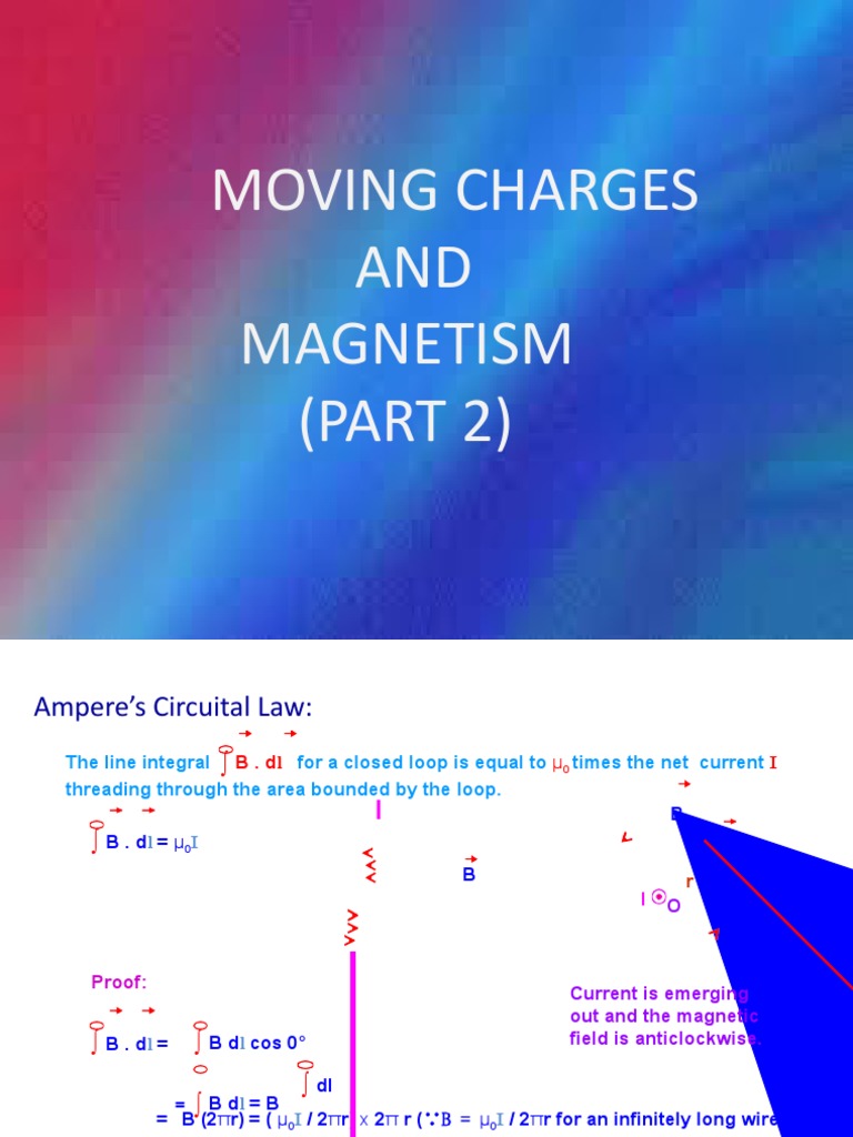 Moving Charges & Magnetism CH4 Part 2 | PDF | Magnetic Field | Magnetism