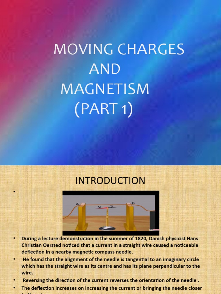 Moving Charges & Magnetism CH4 Part 1 | PDF