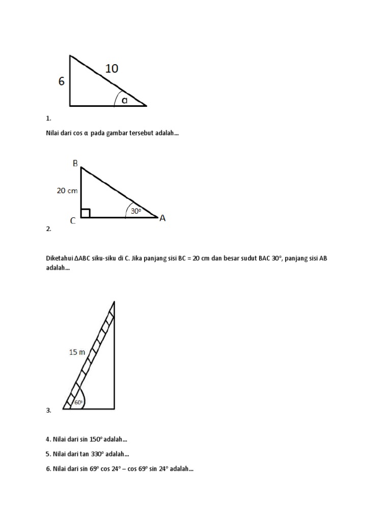 Rumus Trigonometri dan Luas Segitiga | PDF