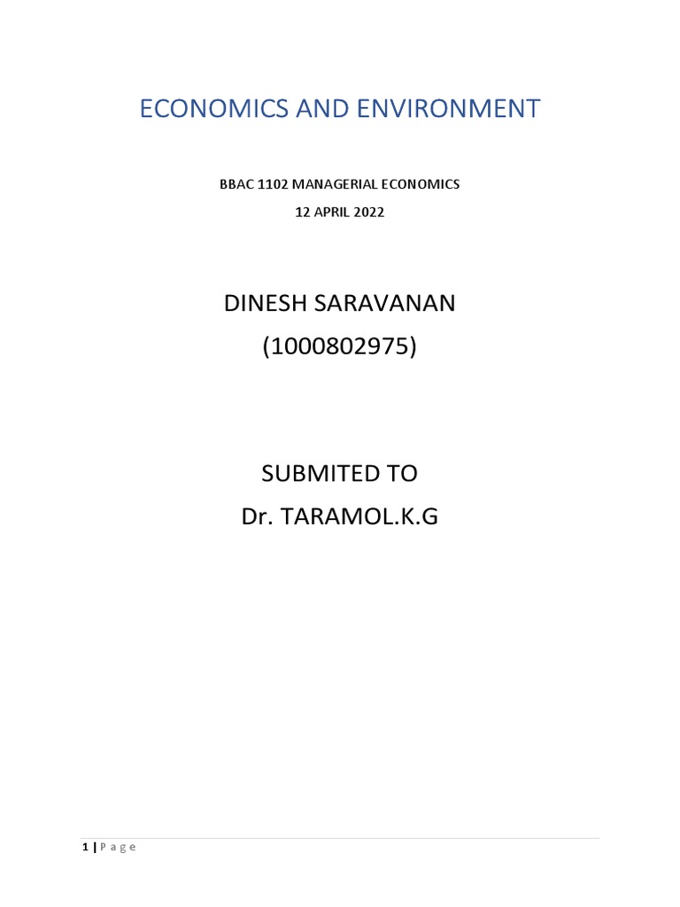 Dinesh Saravanan (1000802975) BBAC 1102-1 | PDF