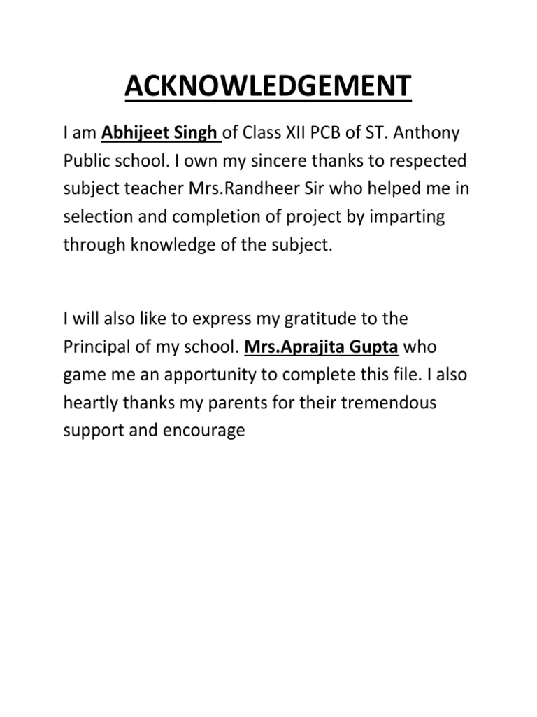 Acknowledgement | PDF