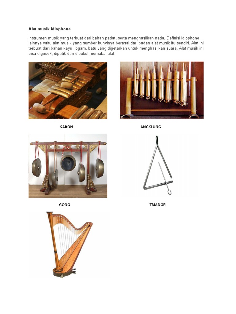 Jenis dan Contoh Alat Musik Idiophone | PDF