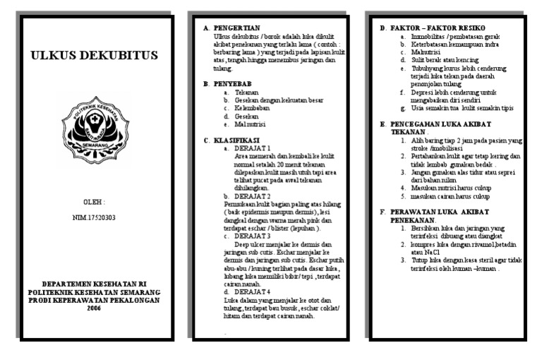 Leaflet Ulkus Dekubitus | PDF