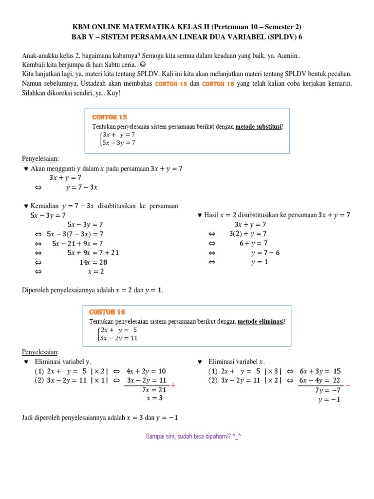 SPLDV BENTUK PECAHAN | PDF