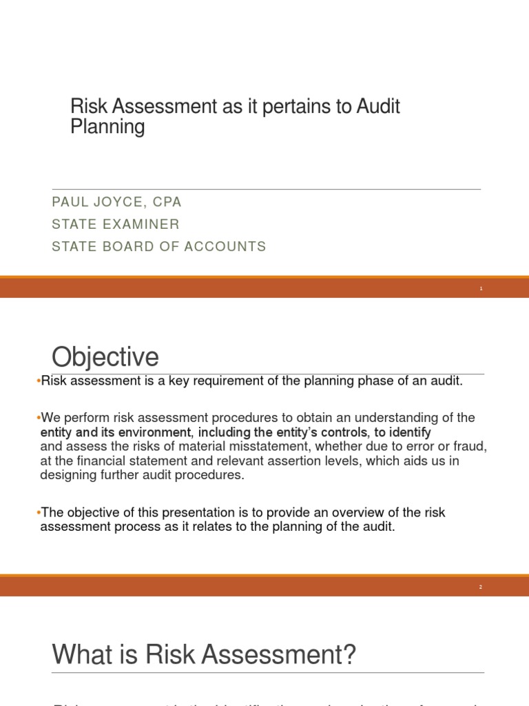 Audit Risk Assessment Planning Guide | PDF | Financial Audit | Audit