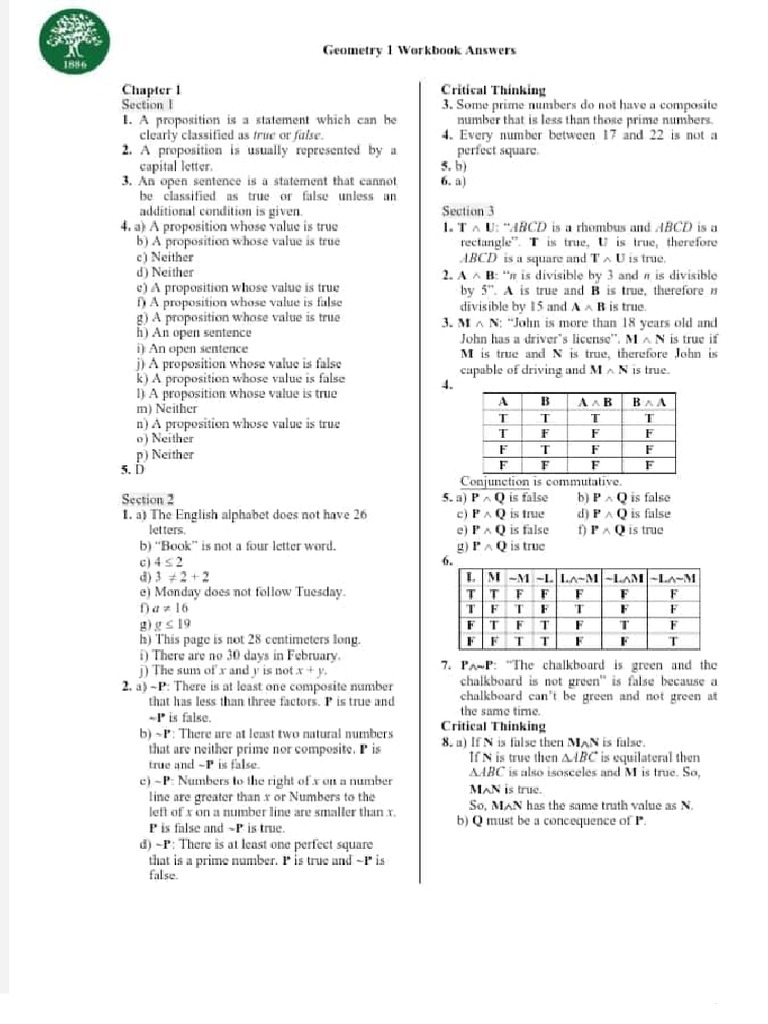 Geometry Workbook | PDF